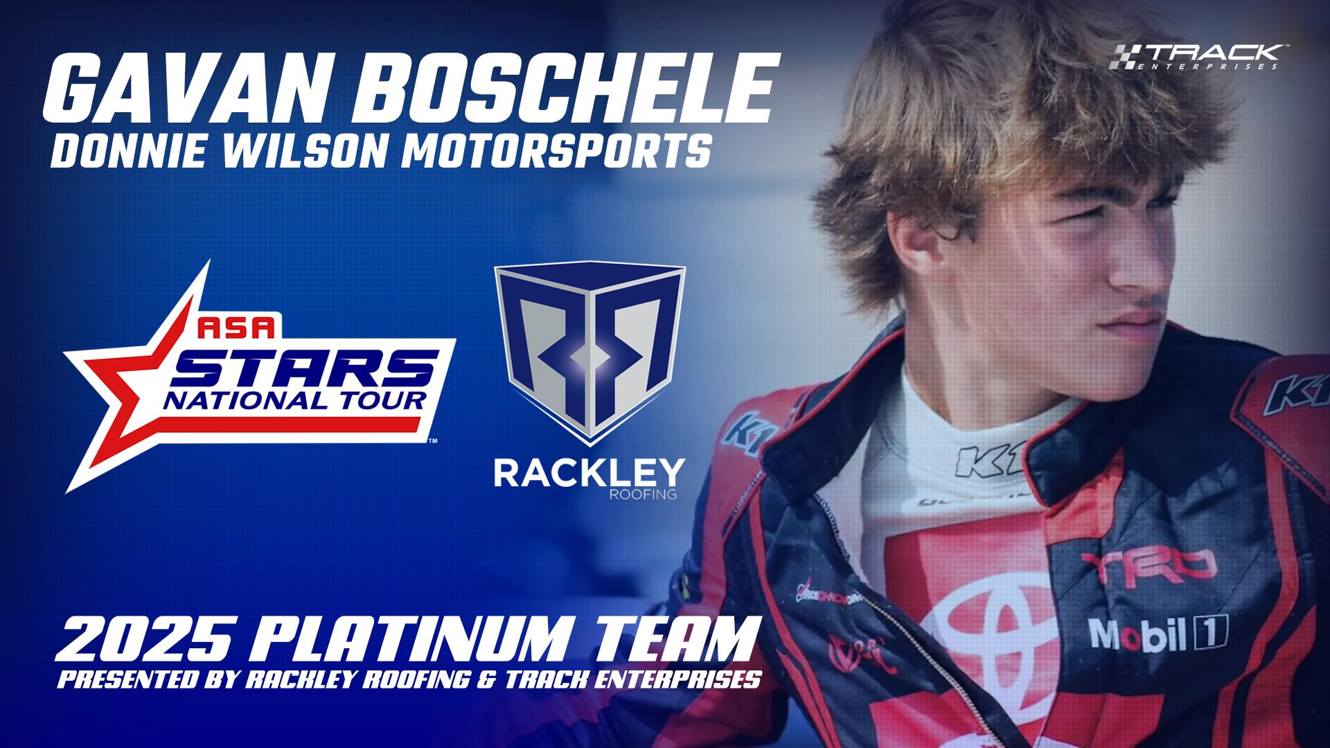 Gavan Boschele is set to compete with Donnie Wilson Racing in the ASA STARS National Tour in ...